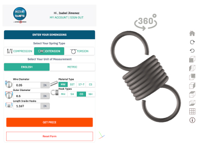 Instant Spring Quote's Revolutionary 3D Custom Spring Model Feature ...
