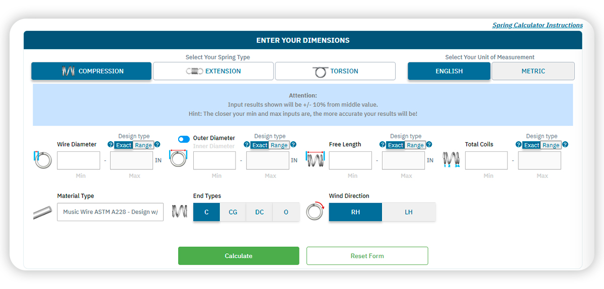 Spring Force Calculator Online